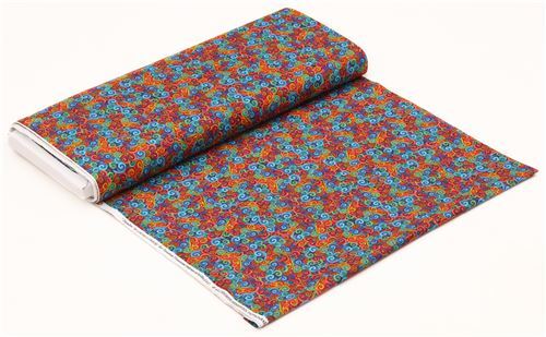 colorful fabric with small swirl blue green by Timeless Treasures - modeS4u