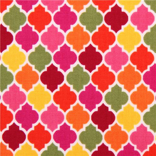 colorful pottery tiles fabric Timeless Treasures 'Moroccan Tile' Fabric ...