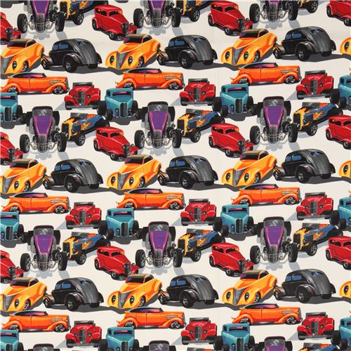 cool off-white retro car fabric by Alexander Henry USA Fabric by ...