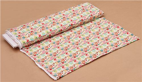 cream Happy Flappers owl twig knit fabric Riley Blake Fabric by Riley ...