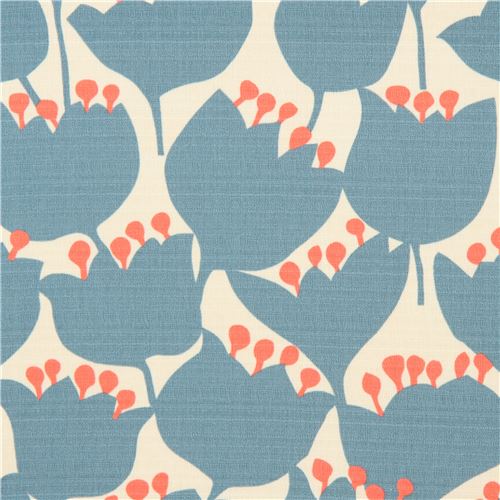 Tela dobby japonesa color crema con flores Fabric by Japanese Indie ...