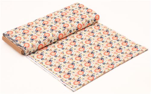 cream Riley Blake cute colorful flower fabric Woodland Spring Fabric by ...