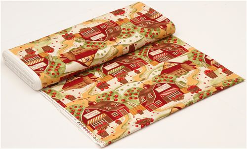 cream apple tree farm fabric by Timeless Treasures USA Fabric by ...