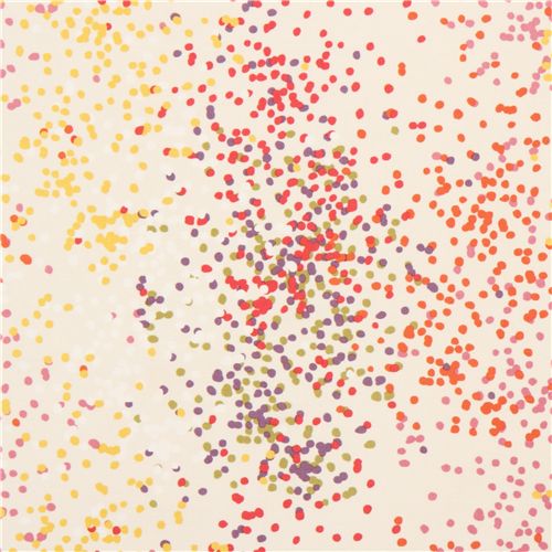 Cream Fabric Colourful Dots By Dear Stella Usa Fabric By Dear Stella