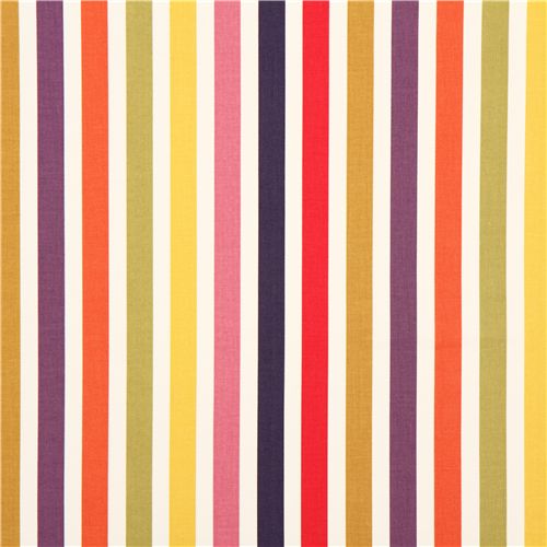 cream fabric colourful stripes by Dear Stella USA Fabric by Timeless ...