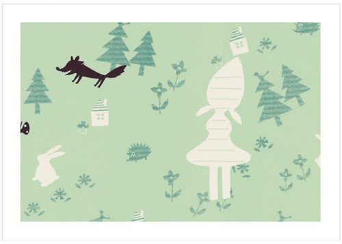 cute Little Red Riding Hood thank you card by Shinzi Katoh from Japan ...