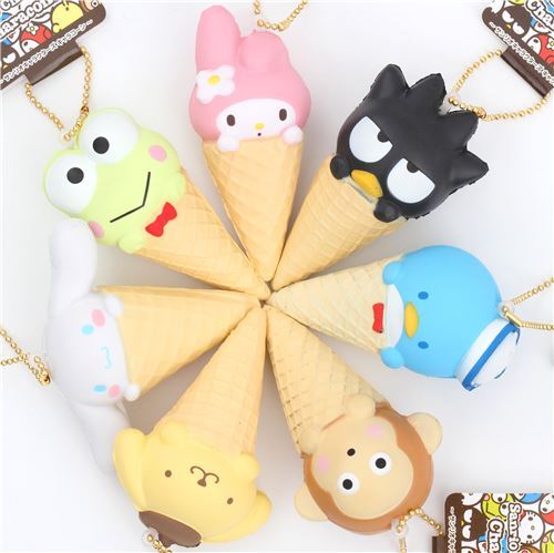 cute Monkichi ice cream cone squishy for bag - modes4u