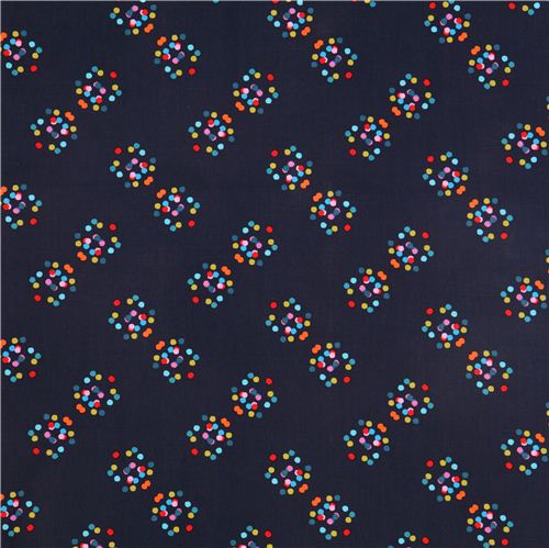 dark blue polka dots fabric by Robert Kaufman USA Fabric by Robert ...