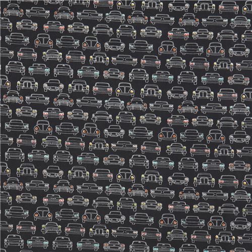 dark grey with car vehicle transport birch knit organic fabric USA ...