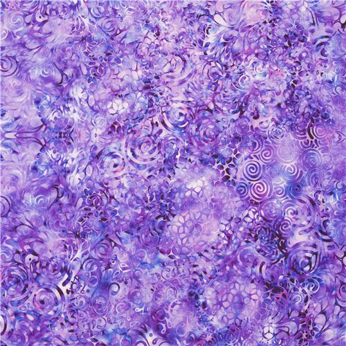 extra wide fabric Quilting Treasures batik style vibrant purple ombre ...