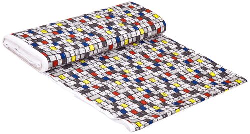 fabric Japan cotton Kokka computer keyboard red yellow blue - modeS4u