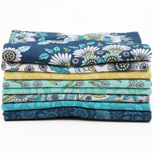 flower Fat Quarter bundle with fabric by Robert Kaufman - modes4u