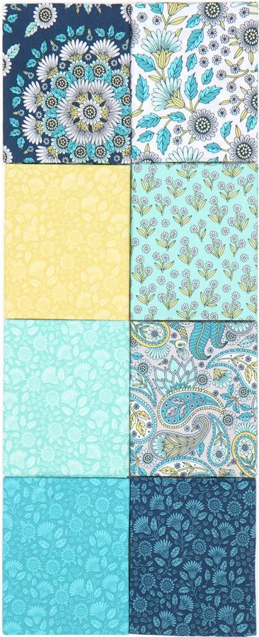 flower Fat Quarter bundle with fabric by Robert Kaufman - modes4u