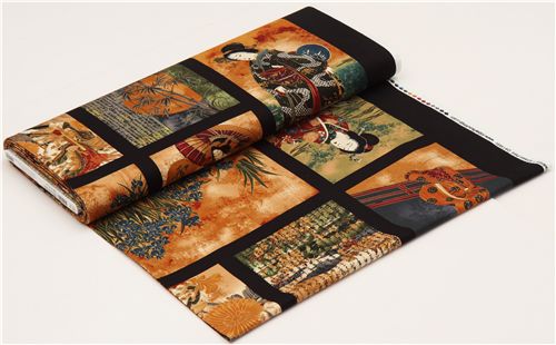 geisha fabric with Japanese poems by Robert Kaufman Fabric by Robert ...