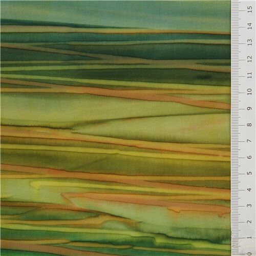 green batik stripe fabric by Robert Kaufman - modeS4u