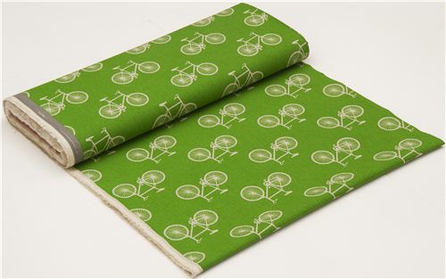 green echino bike poplin fabric cycling Fabric by Echino Fabrics - modes4u