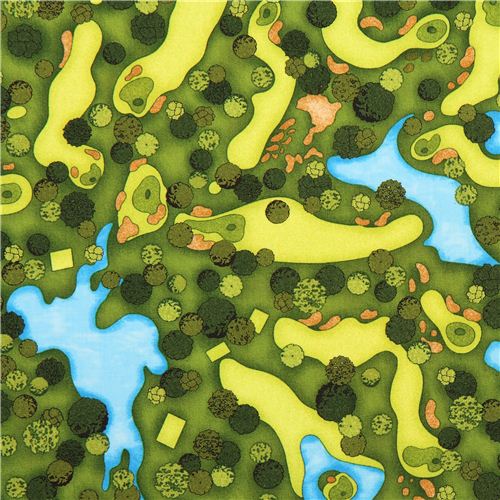 green golf course sports fabric Robert Kaufman Sports Life 3 Fabric by ...