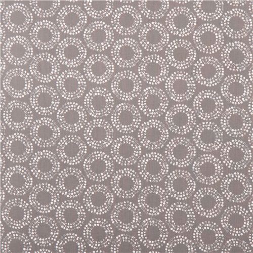 grey Full Circle Shadow circle Cloud 9 organic fabric Fabric by Cloud 9 ...