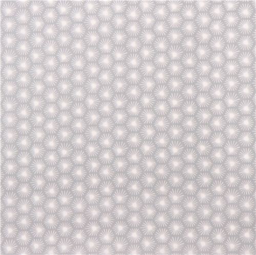 grey 'Morn's Rays' sun ray Cloud 9 organic cotton fabric Fabric by ...