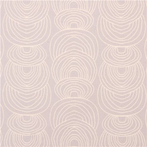 grey 'Ripple' wave circles Cloud 9 organic Canvas fabric Fabric by ...