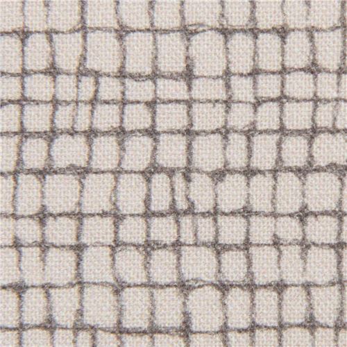 grey Robert Kaufman mini square rectangle grid pattern fabric Microlife ...