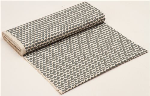 grey Canvas fish scales design fabric by Kokka Fabric by Kokka - modeS4u