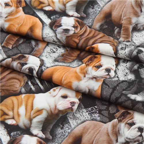 grey bulldog jersey knit fabric - modeS4u