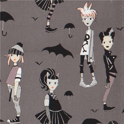 grey goth fabric by Alexander Henry - modeS4u