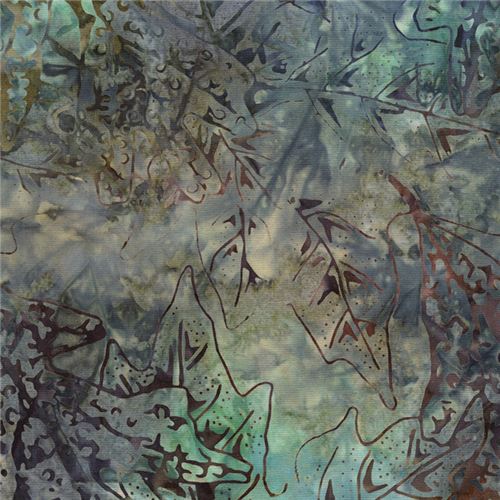 grey-green batik leaf extra wide fabric by Timeless Treasures Fabric by ...