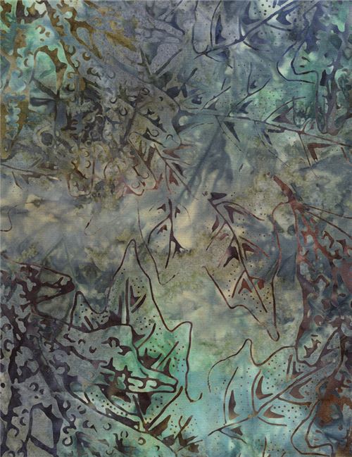 grey-green batik leaf extra wide fabric by Timeless Treasures Fabric by ...