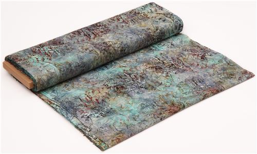 grey-green batik leaf extra wide fabric by Timeless Treasures Fabric by ...