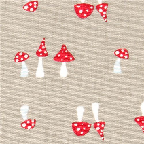 grey monaluna organic toadstool fabric from the USA Fabric by Monaluna ...