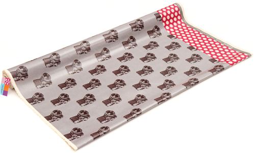 grey retro camera laminate echino fabric camera Fabric by Echino ...
