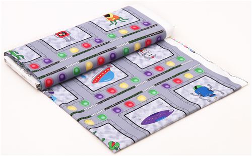 grey space alien Cheater fabric Mission Space Quilting Treasures Fabric ...