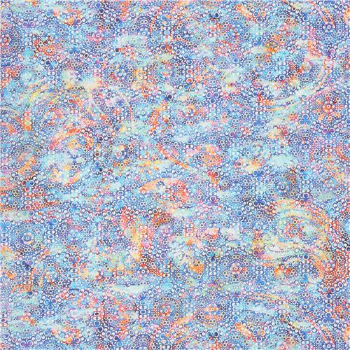 kaleidoscope fabric by Quilting Treasures in blue - modeS4u