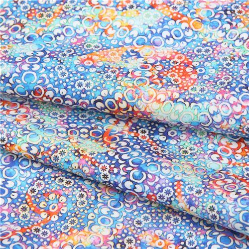 kaleidoscope fabric by Quilting Treasures in blue - modeS4u