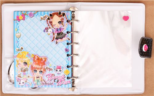 kawaii Anime girls Manga glitter ring binder sticker album - Sticker ...