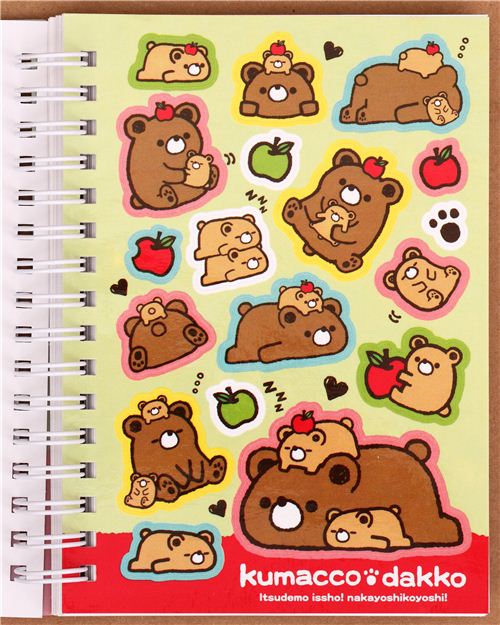 kawaii sleeping bear animal sticker album book rubber band - Sticker ... kawaii sleeping bear animal sticker album book rubber band - Sticker ...