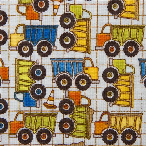 light blue Riley Blake truck fabric for boys Fabric by Riley Blake ...