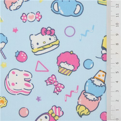 light blue Sanrio character dessert oxford fabric - modeS4u