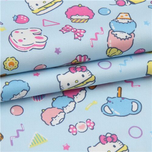 light blue Sanrio character dessert oxford fabric - modeS4u