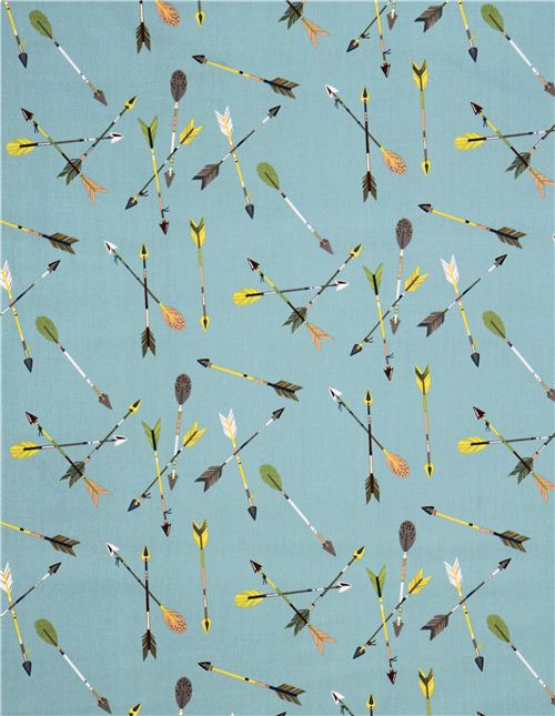 light blue Indian arrow fabric Alexander Henry Fabric by Alexander ...