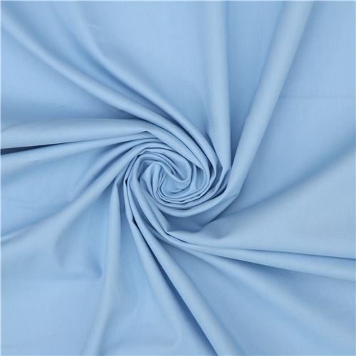 Remnant (27 x 143 cm) - light blue solid organic fabric by Copenhagen ...