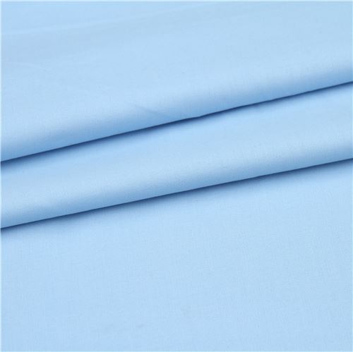 Remnant (27 x 143 cm) - light blue solid organic fabric by Copenhagen ...