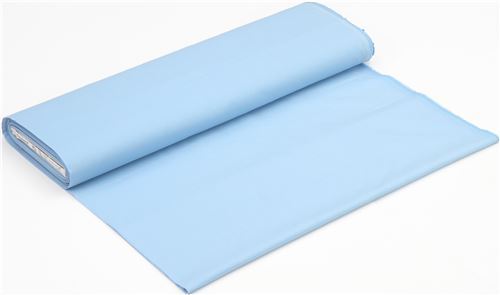 Remnant (27 x 143 cm) - light blue solid organic fabric by Copenhagen ...