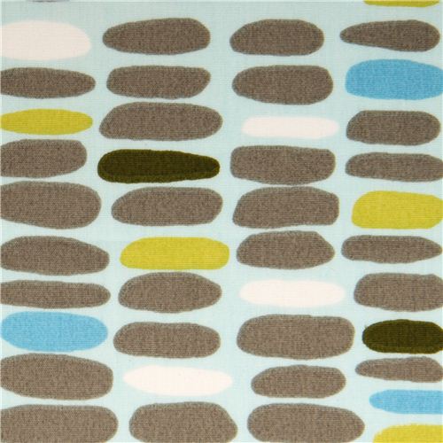 light blue organic fabric pebbles pattern by monaluna USA Fabric by ...