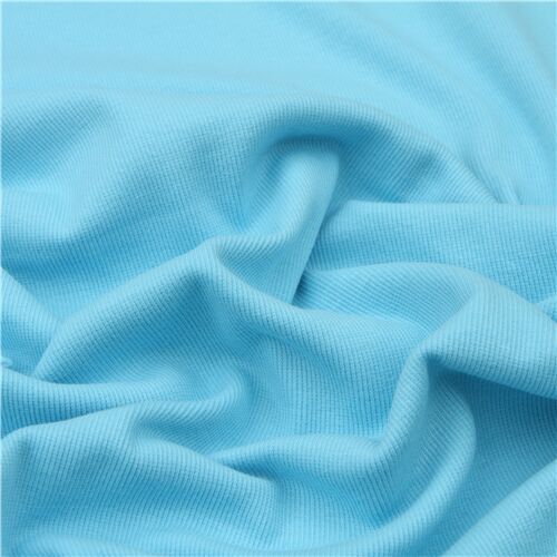 light blue ribbed cuffing tubular knit fabric Fabric by Japanese Indie ...