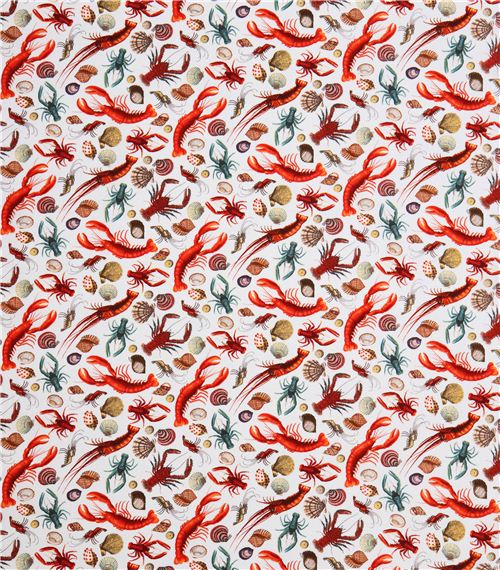 light blue sea animal fabric Under The Sea Elizabeth's Studio Fabric by ...