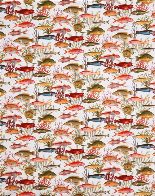 light blue saltwater fish fabric Under The Sea Elizabeth's Studio ...