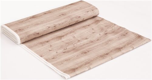 light brown taupe wood grain bark print Japanese cotton oxford canvas ...